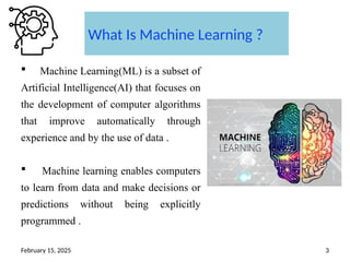 Machine learning : dive into the process of ML | PPT