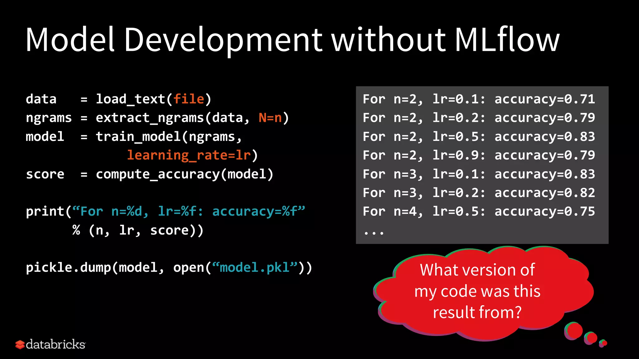 mlflow: Accelerating the End-to-End ML lifecycle | PDF