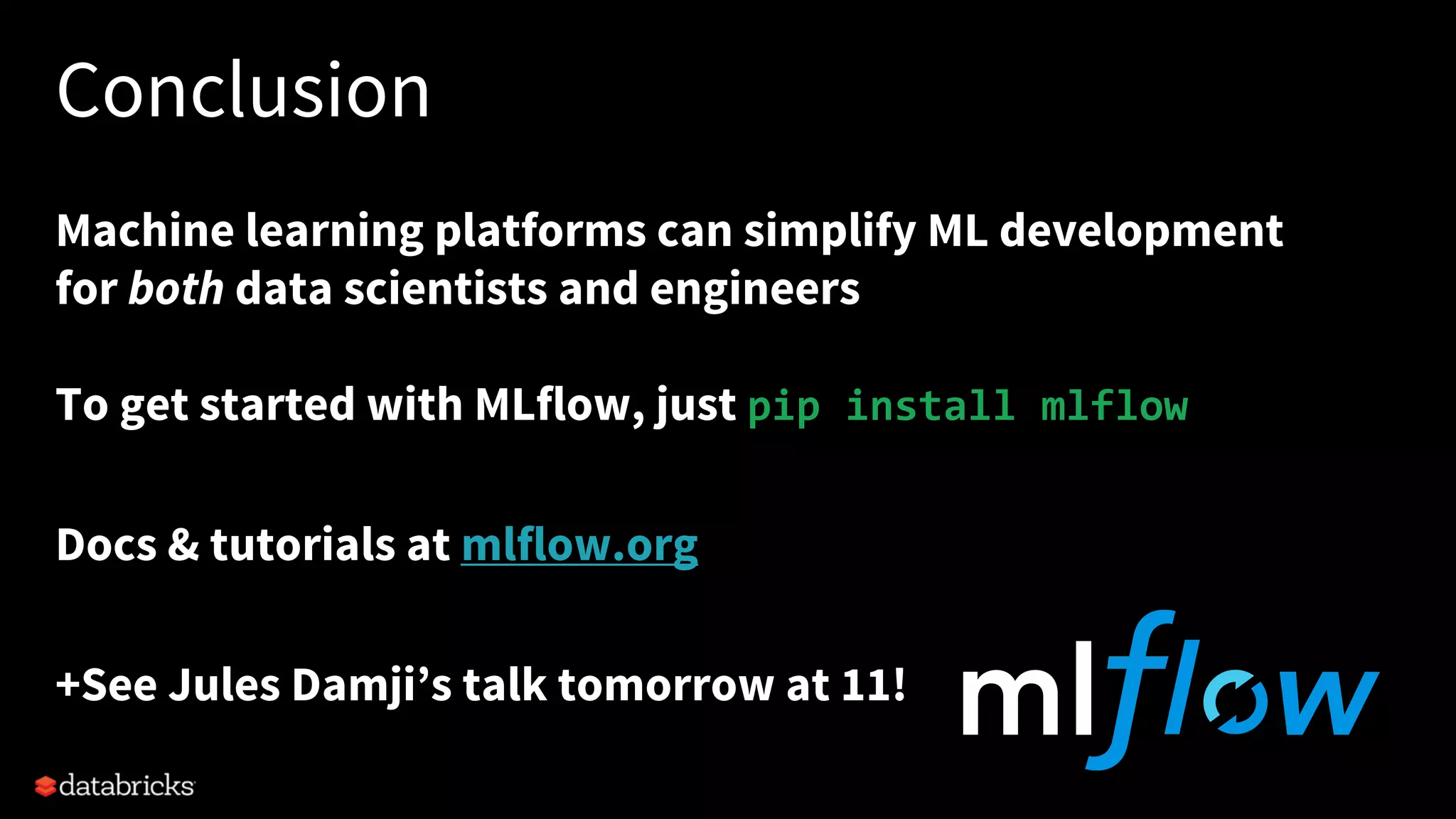 mlflow: Accelerating the End-to-End ML lifecycle | PDF