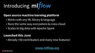 mlflow: Accelerating the End-to-End ML lifecycle | PDF