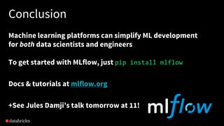 mlflow: Accelerating the End-to-End ML lifecycle | PDF
