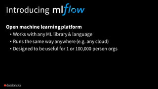 MLflow: Infrastructure for a Complete Machine Learning Life Cycle | PDF