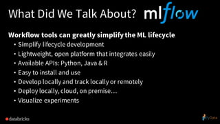 MLFlow: Platform for Complete Machine Learning Lifecycle | PDF