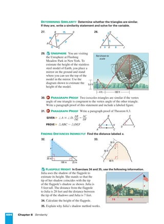 Ml geometry 8 5 proving triangles are similar | PDF | Climbing ...