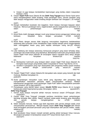 Mlh2 soalan sastera restu | DOCX