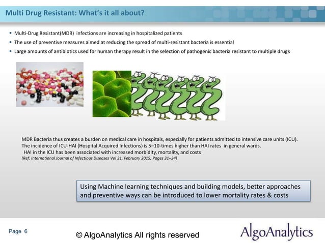 Machine Learning and Multi Drug Resistant(MDR) Infections case study | PPT