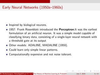 Machine Learning History & Prbabilistic modelling | PDF