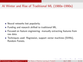 Machine Learning History & Prbabilistic modelling | PDF