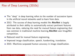 Machine Learning History & Prbabilistic modelling | PDF