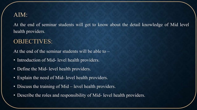 MLHP (Mid level health provider) | PPTX | Diseases and Conditions ...