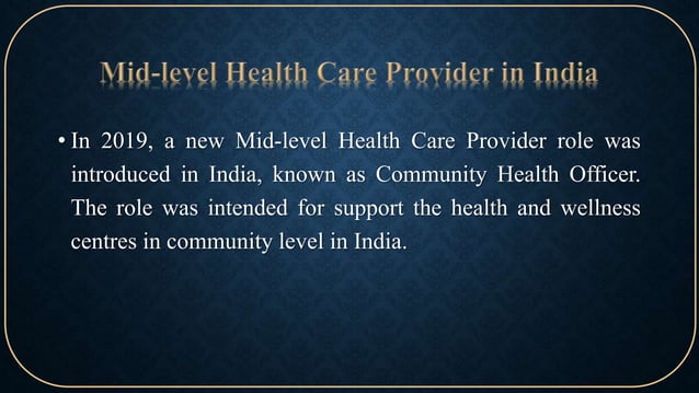 MLHP (Mid level health provider) | PPTX | Diseases and Conditions ...