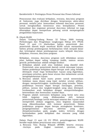 Pedoman Umum Kajian Lingkungan Hidup Strategis | PDF