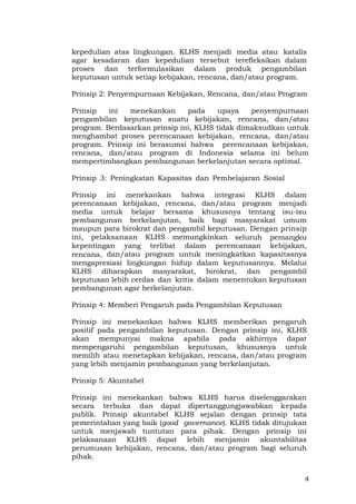 Pedoman Umum Kajian Lingkungan Hidup Strategis | PDF