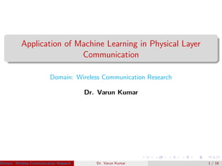 Application of ML in physical layer | PPT