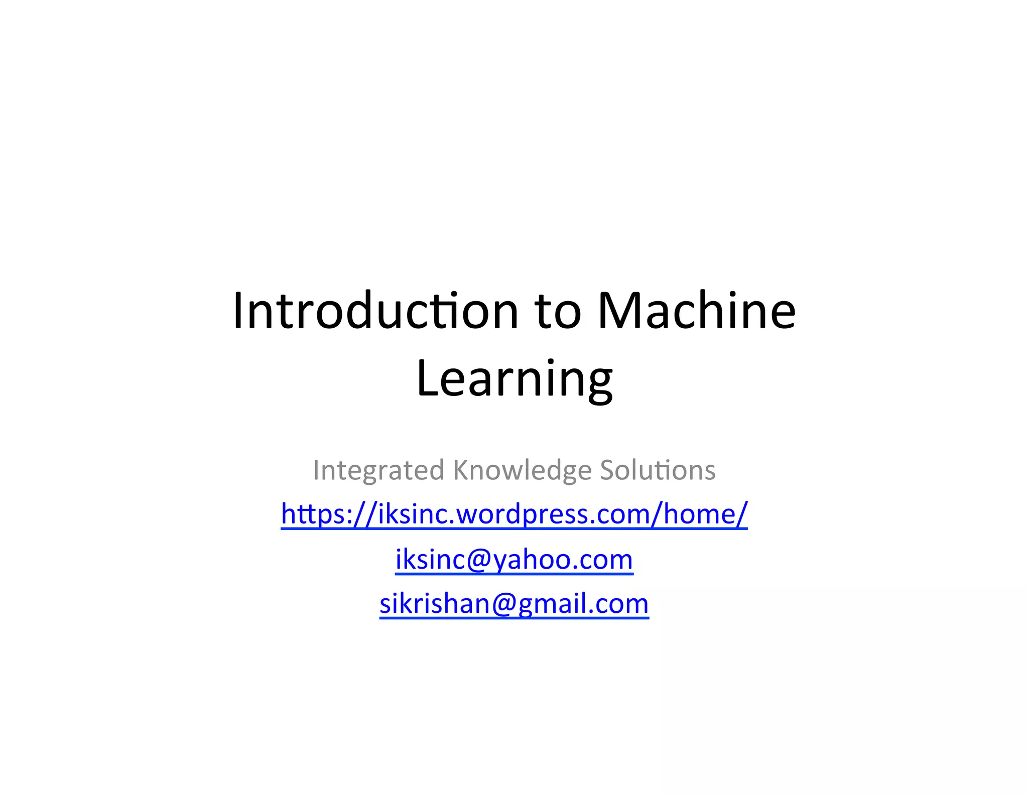 Ml intro | PPT