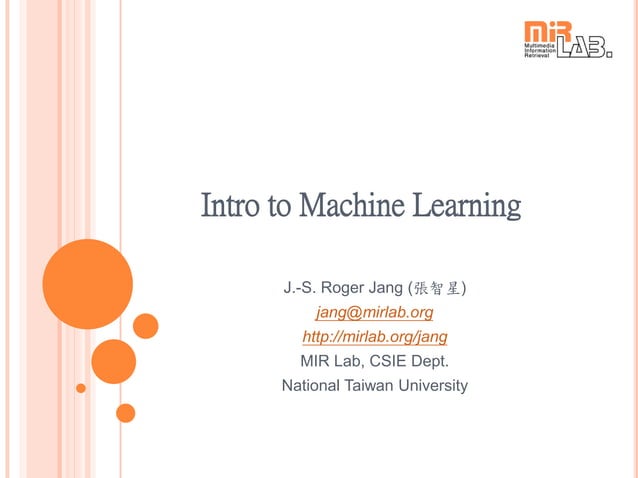 Ml intro | PPT