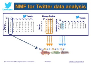 Text mining through Non Negative Matrix Factorizations | PPT