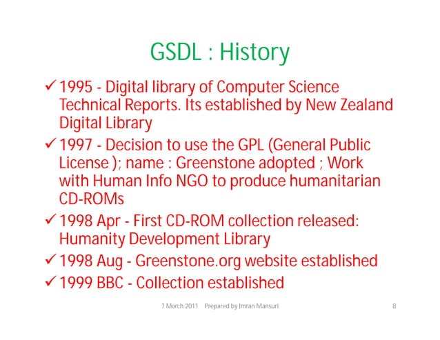 Greenstone Digital Library | PDF
