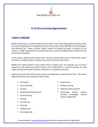 MLK I have a dream | PDF