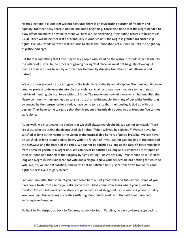 MLK I have a dream | PDF