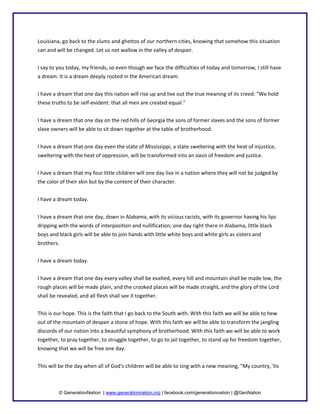 MLK I have a dream | PDF