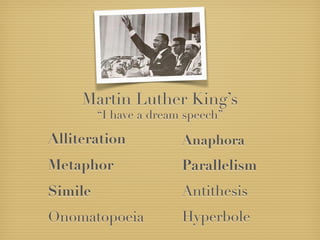 Martin Luther King & Language use | Figures of Speech | PPT