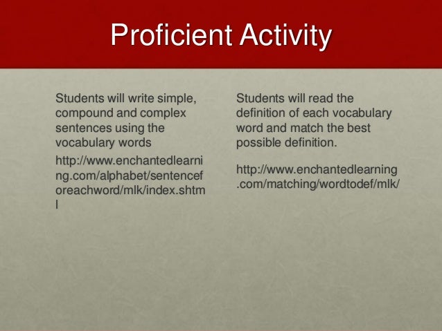 Proficiency Levels Summary