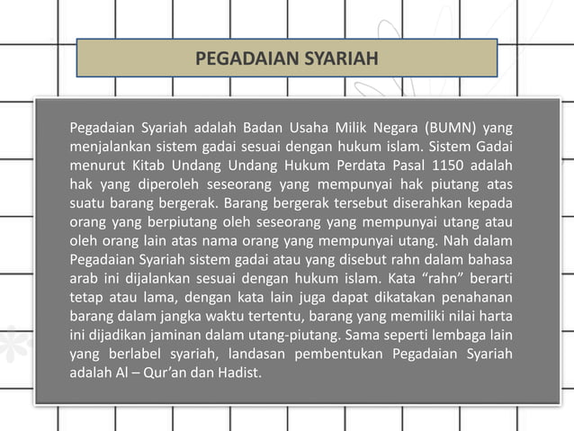 (PPT) Pegadaian Syari'ah | PPTX