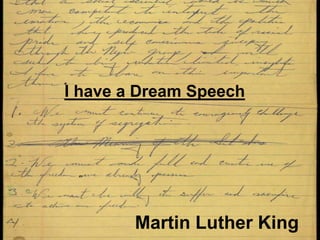 Martin Luther King Jr. Speech Visual Aid | PPT