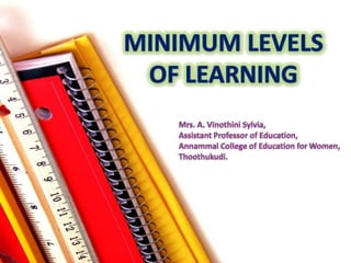 Minimum Levels of Learning | PPTX
