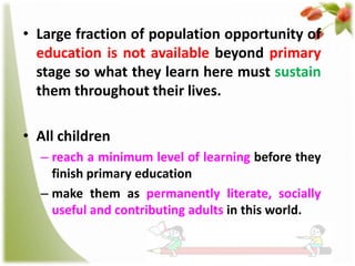 Minimum Levels of Learning | PPTX
