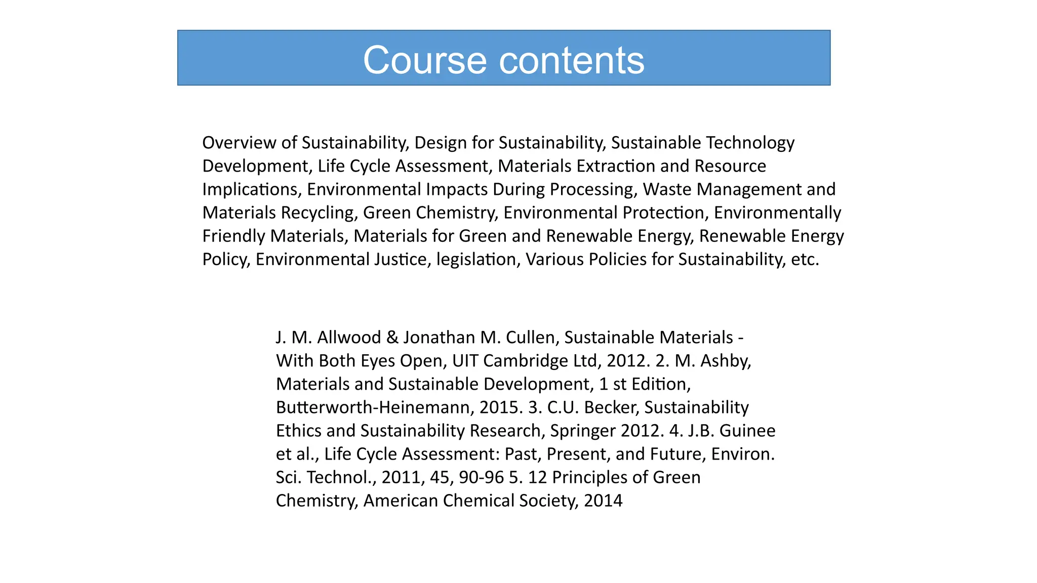 sustainable development of materials IIT | PPTX