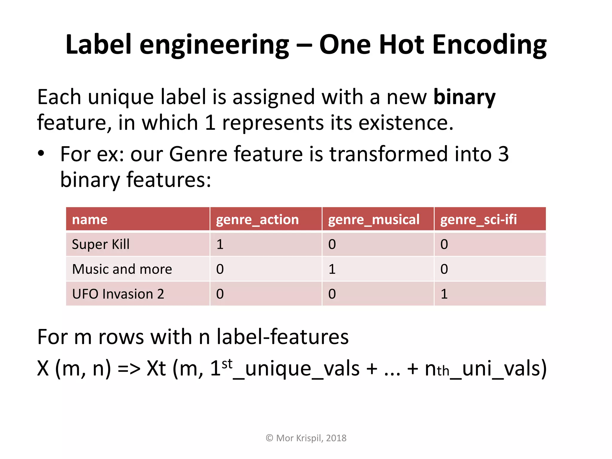 ML Label engineering and N-Hot Encoders | PPTX