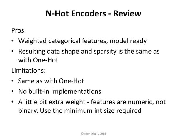 ML Label engineering and N-Hot Encoders | PPTX