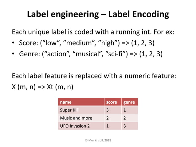 ML Label engineering and N-Hot Encoders | PPTX