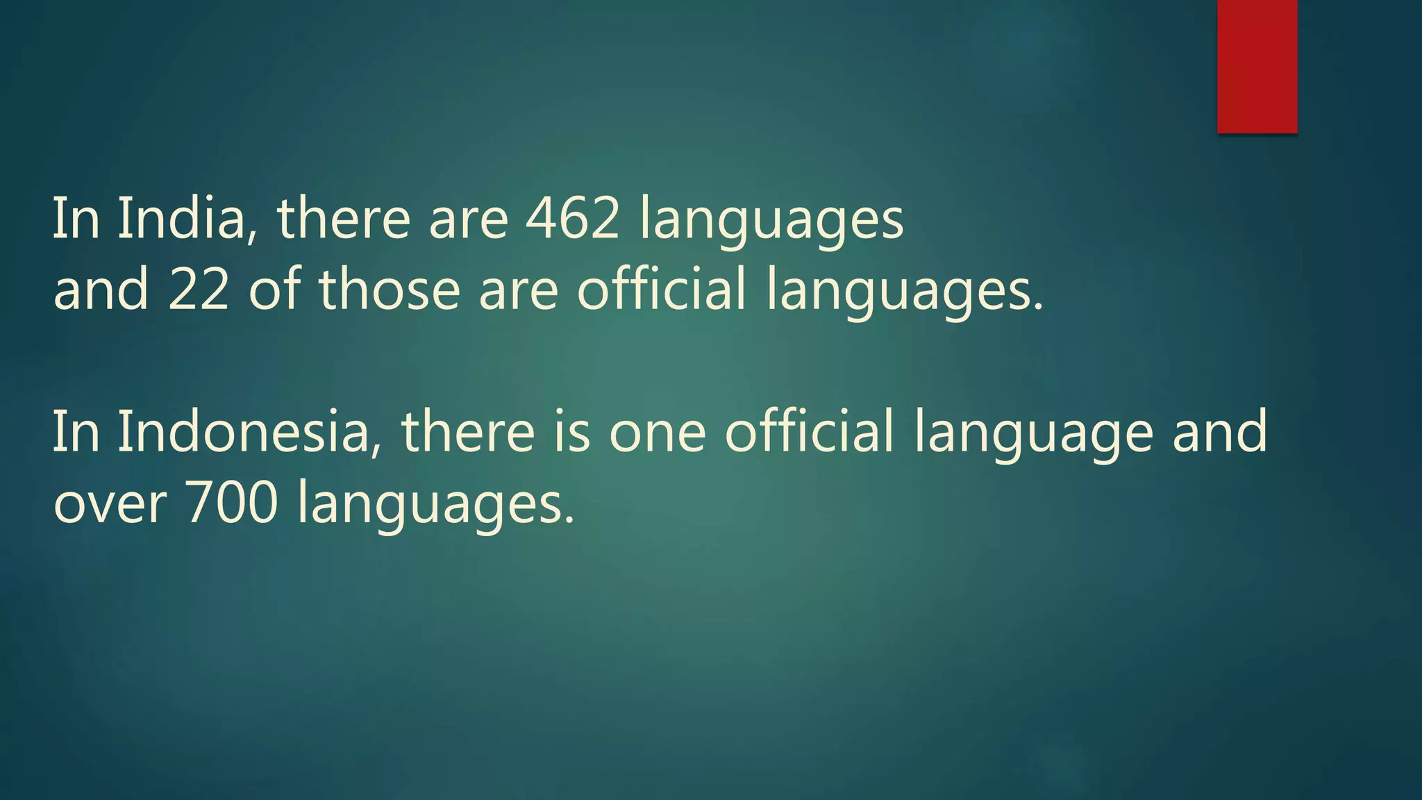 Languages of India and Indonesia as ML Learning Resources | PPT