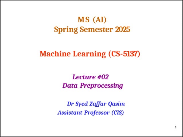 Data Preprocessing and Feature Engineering | PPT