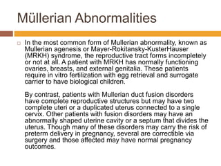 Müllerian Abnormalities - An Introduction | PPT