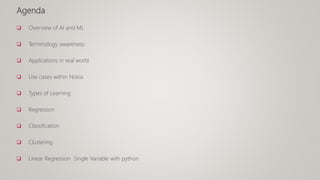 Machine learning and linear regression programming | PPT