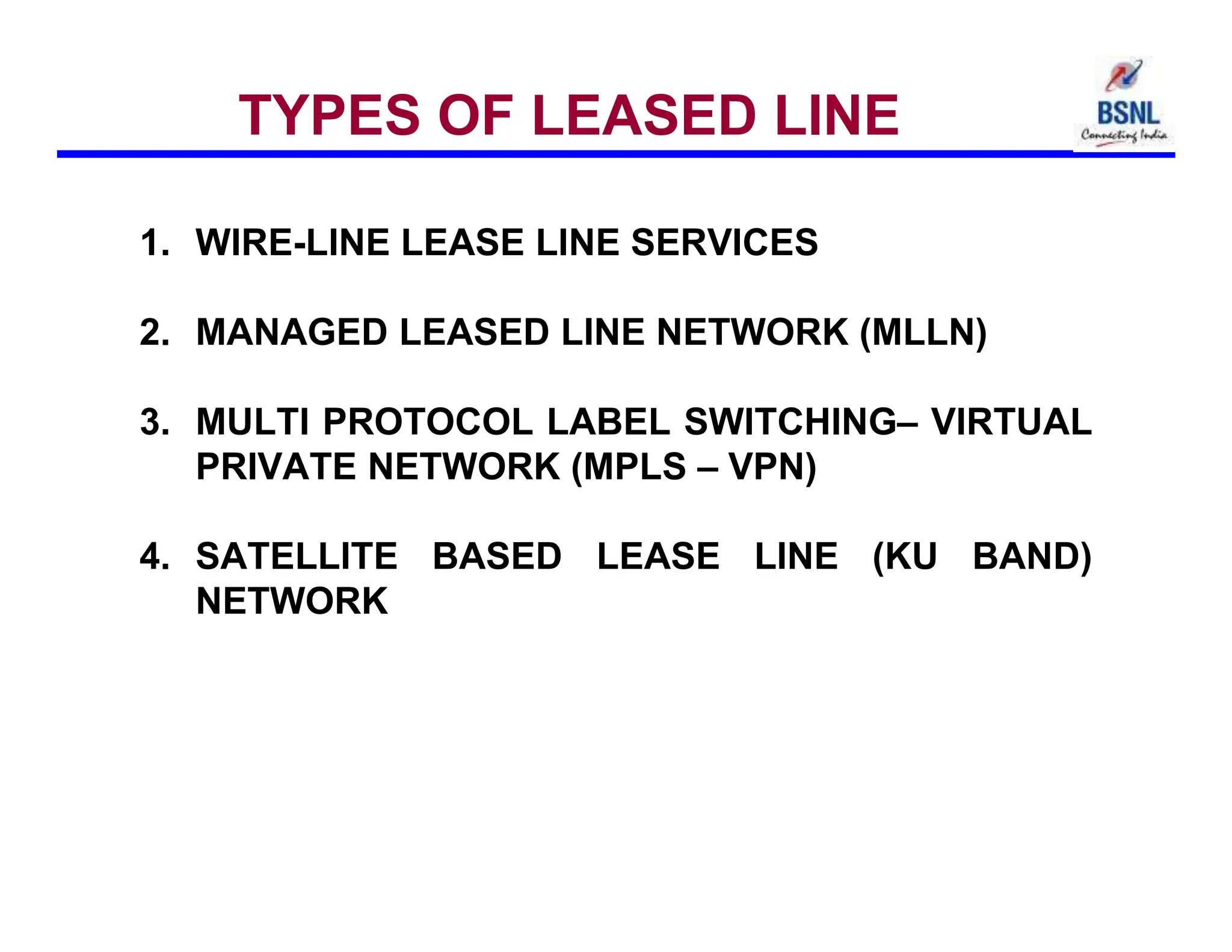Managed leased line network (MLLN) .ppt