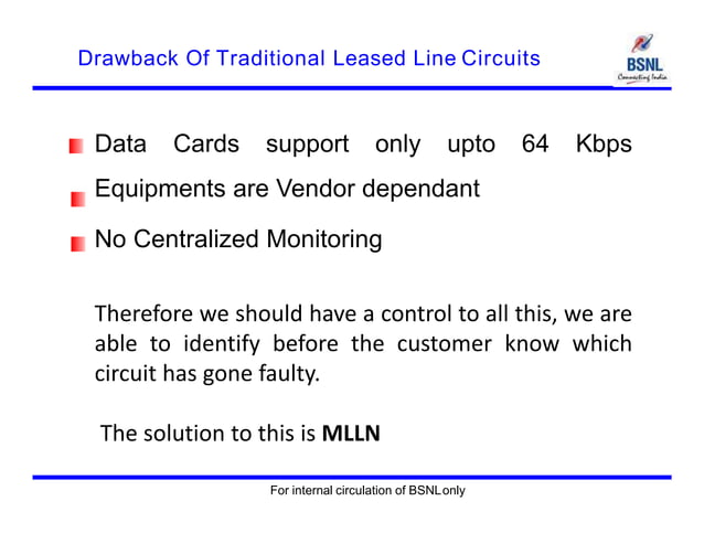 Managed leased line network (MLLN) .ppt | Computer Networking | Computing