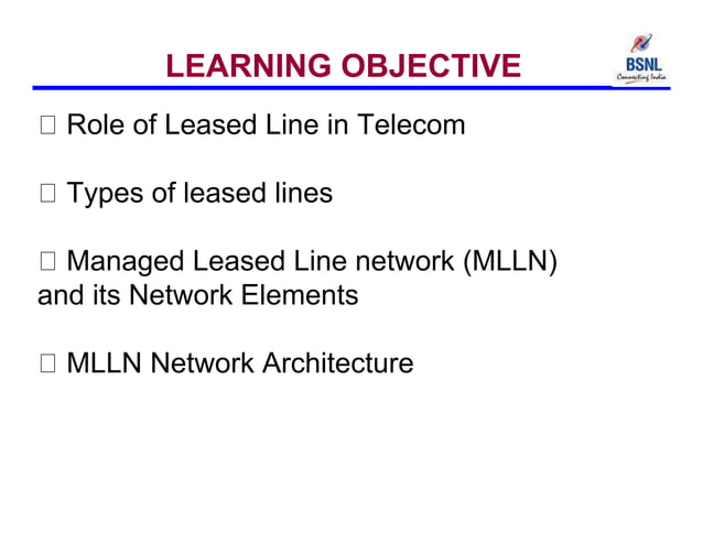 Managed leased line network (MLLN) .ppt | Computer Networking | Computing