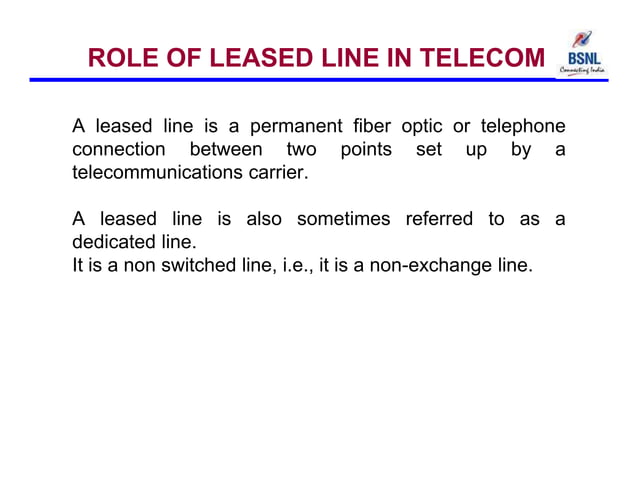 Managed leased line network (MLLN) .ppt | Computer Networking | Computing