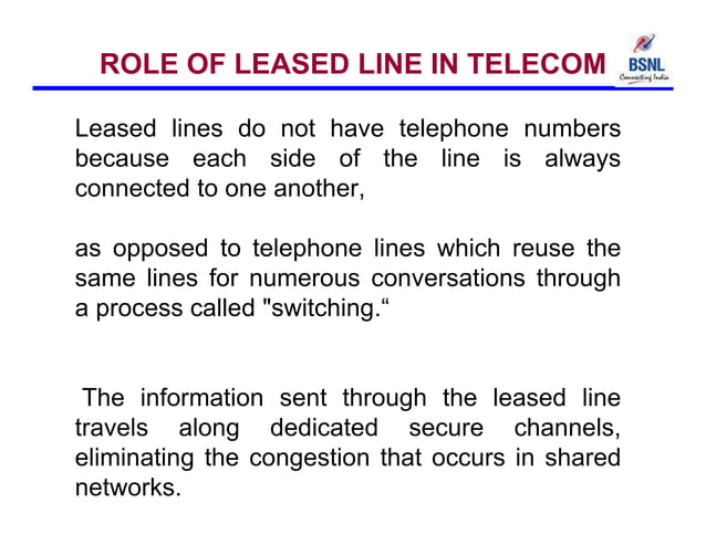 Managed leased line network (MLLN) .ppt | Computer Networking | Computing