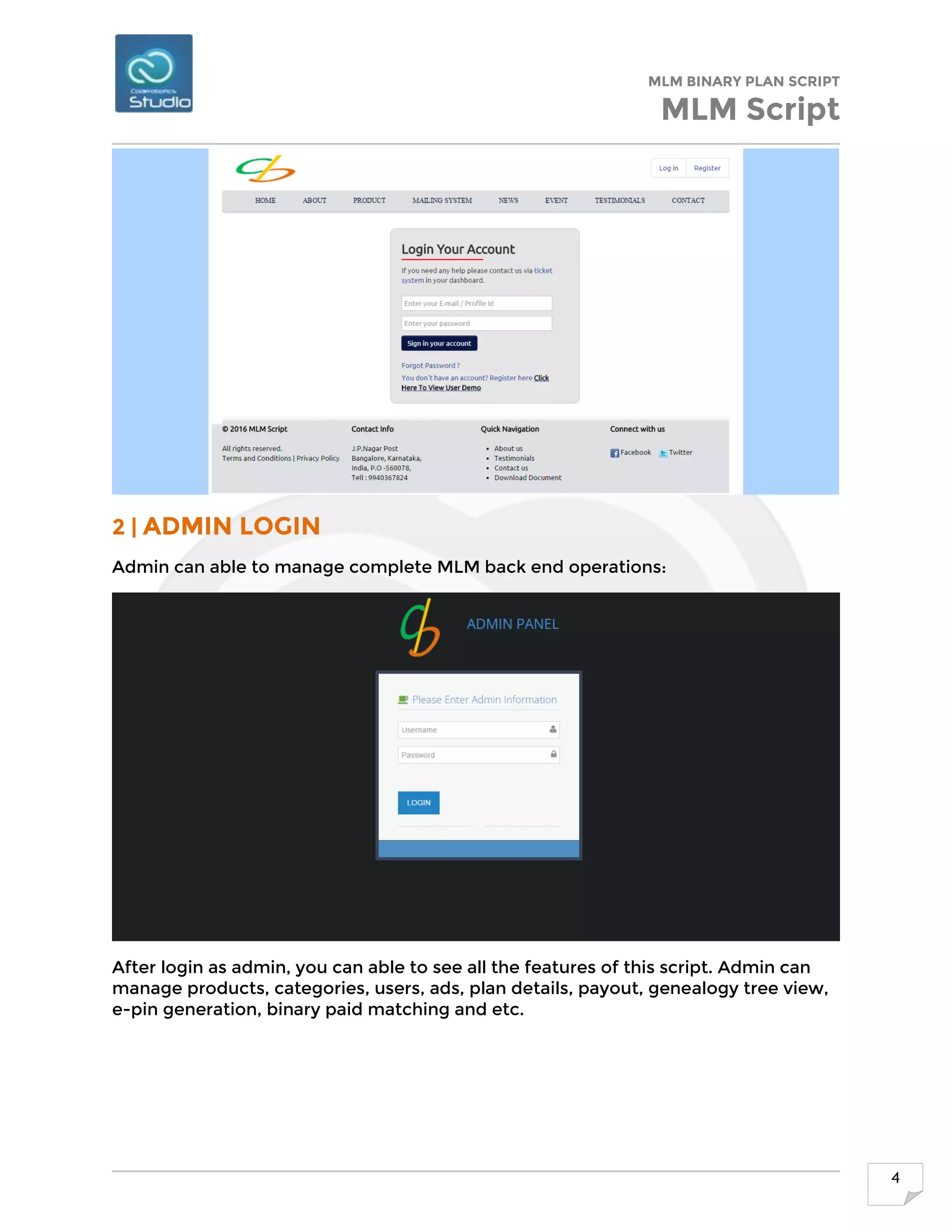 Binary Plan MLM script | PDF