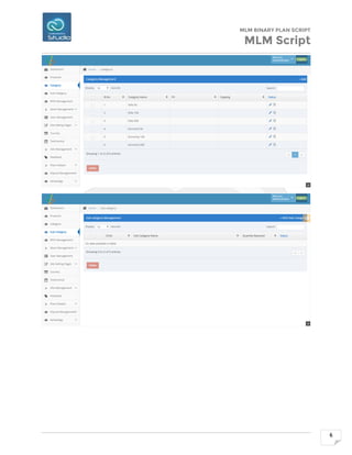 Binary Plan MLM script | PDF