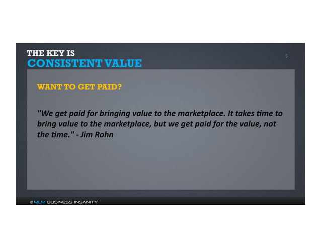 MLM Training Lounge - Part 7 - The Follow-Up - MLM Business Insanity | PPT