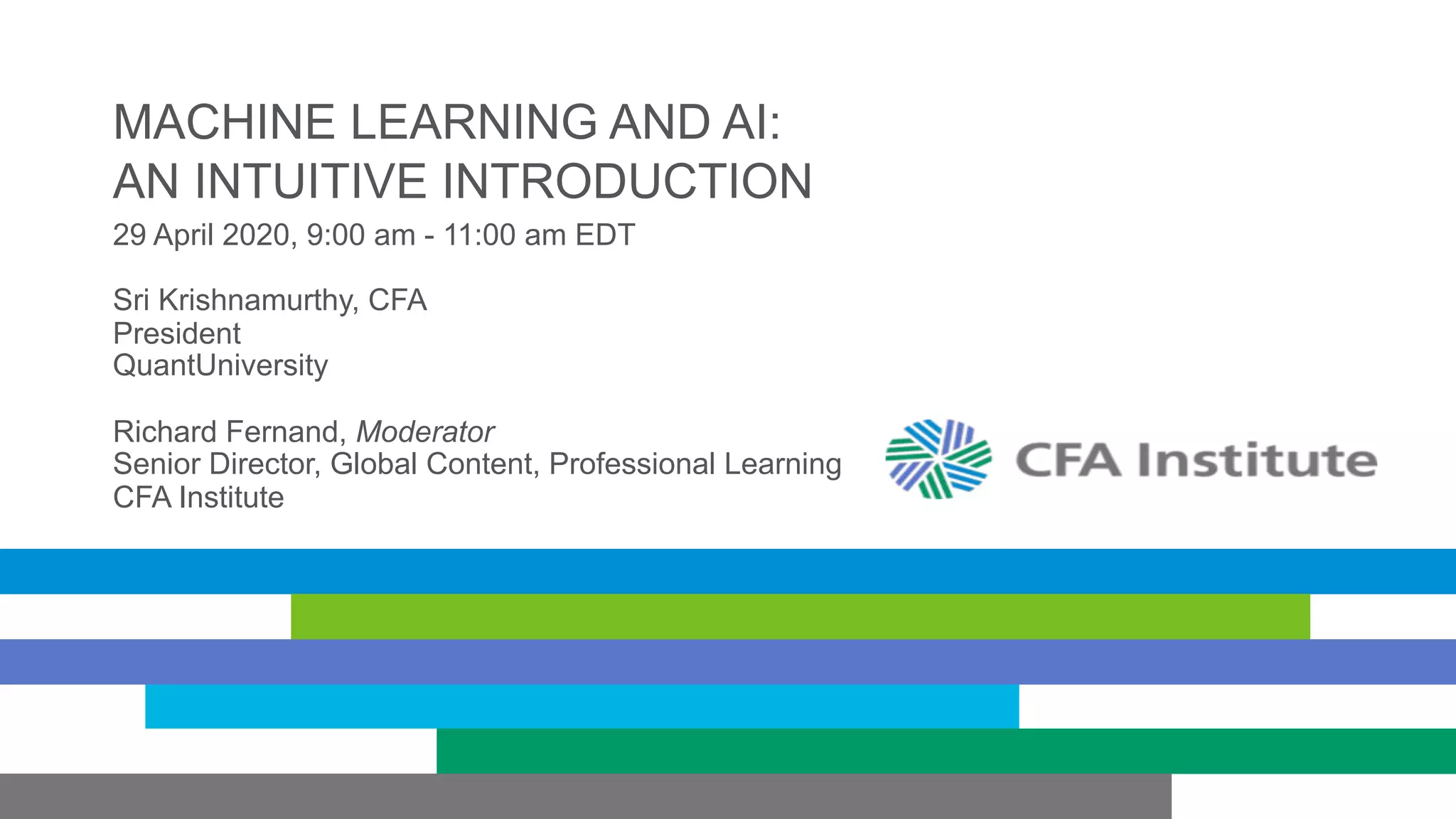 Machine Learning and AI: An Intuitive Introduction - CFA Institute ...
