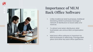 MLM Software Back Office Features | PPTX