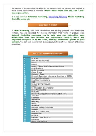 Mlm introduction | PDF